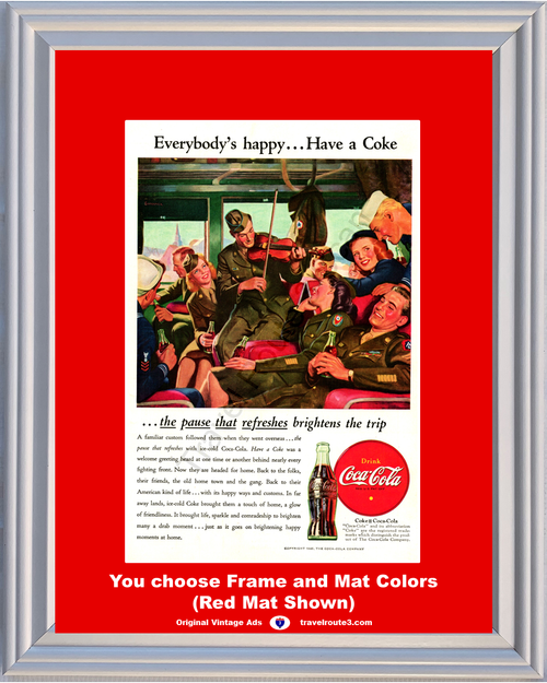 1946 World War II Coca Cola Vintage Ad Everybody's Happy Have a Coke ...