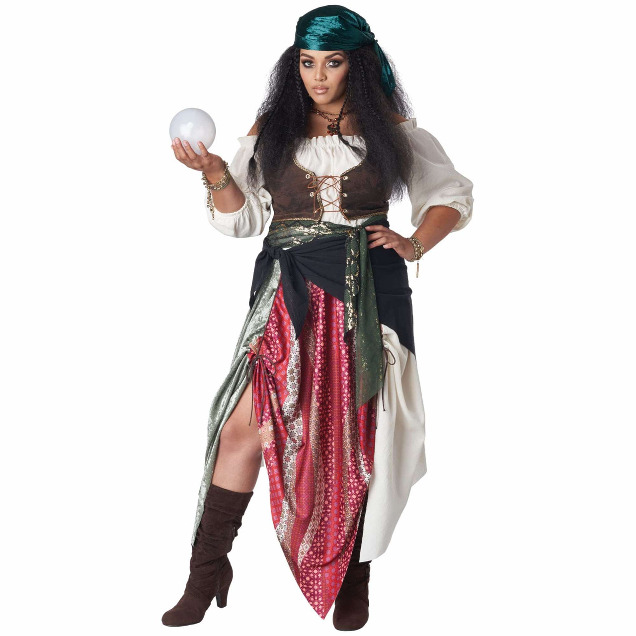 Renaissance Gypsy Pirate Card Reader Fortune Teller Womens Costume Plus ...