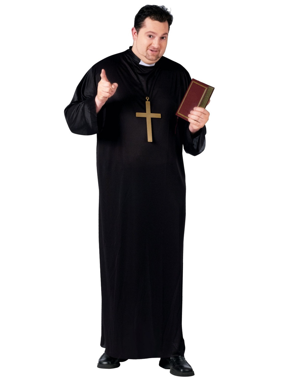 Priest Robe Father Vicar Religious Men Costume Plus - Costume King