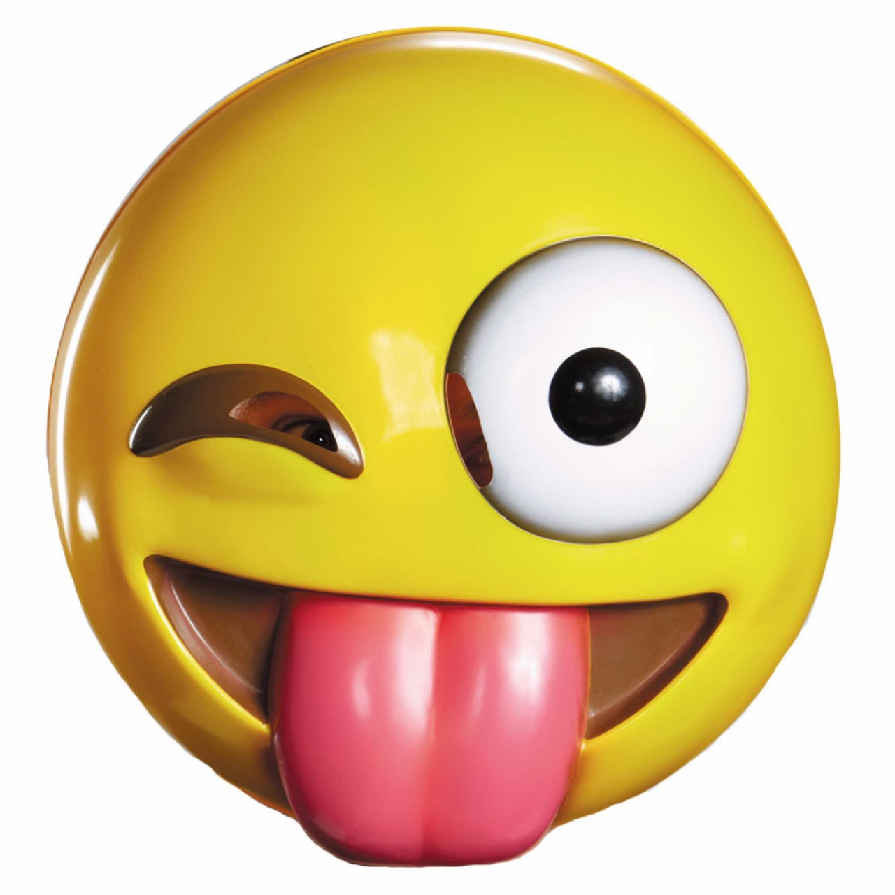 Tongue Out Winking Face Emotion Icon Adult Womens Mens Costume Mask ...