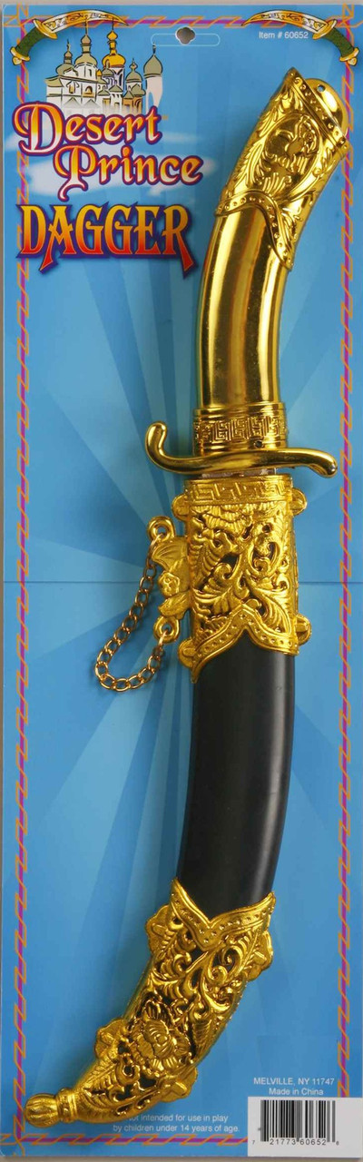 Arabian Aladdin Sultan Sheik Arab Genie Men Costume Dagger - Costume King