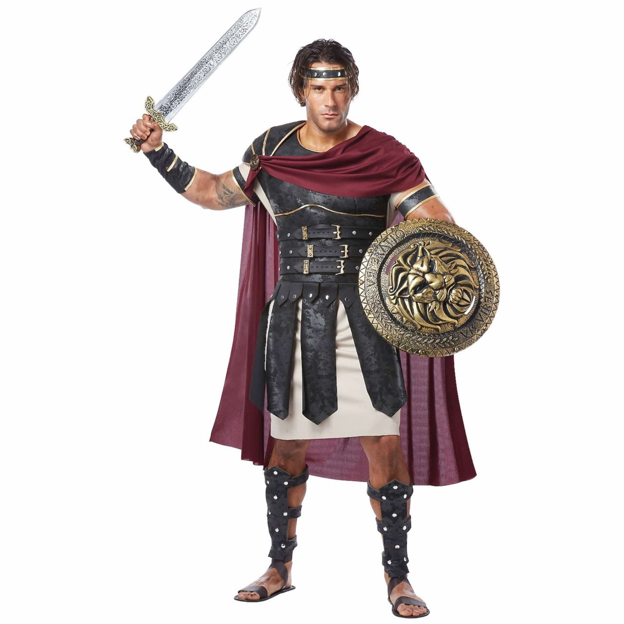 Roman Gladiator Soldier Warrior Hercules Centurion Medieval Toga Mens ...