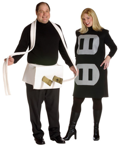 Plug And Socket Shocking Electric Funny Couples Mens Womens Costume ...