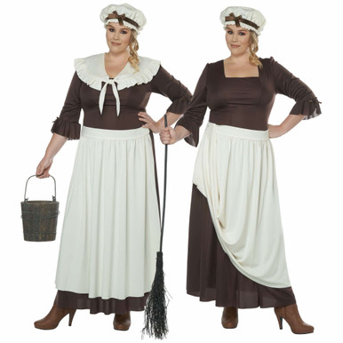 Colonial Village Woman Pioneer Olden Day Pilgrim Victorian Womens ...