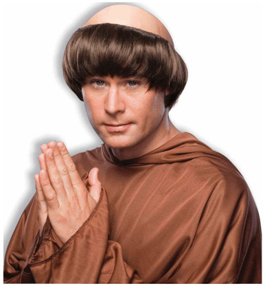 Friar Tuck Monk Medieval Bald Men Wig - Costume King