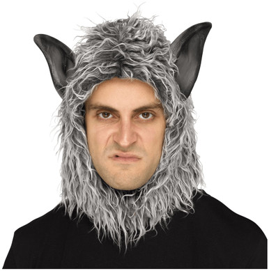 Beauty And The Beast Grey Wolf Animal Man Costume Headgear Hood ...