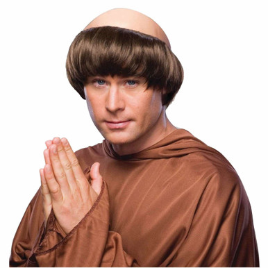 Friar Tuck Medieval Priest Bald Scalp Men Wig - Costume King