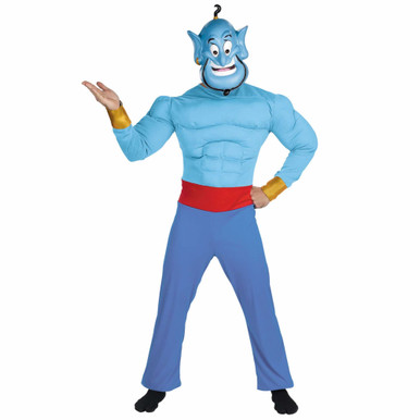 Genie Aladdin Muscle Disney Arabian Cartoon Story Book Week Mens ...