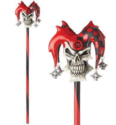 Evil Jester Hallaoween Costume Psycho Jester Cane - Costume King