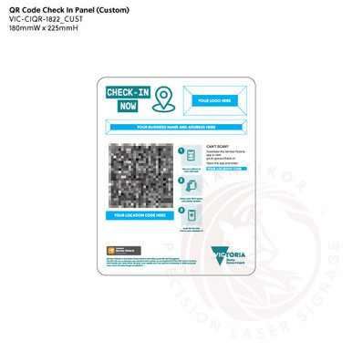 VIC QR Code Check-in Panel - Custom