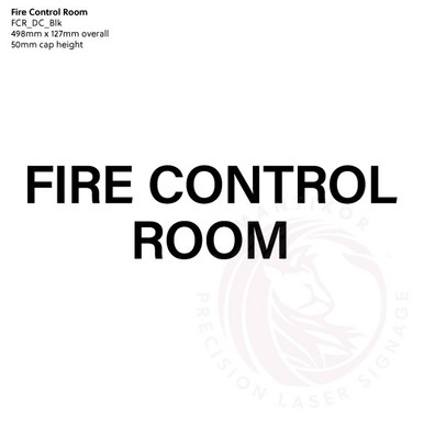 Fire Control Room - Statutory Sign Decal