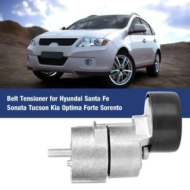 NEW A/C DRIVE BELT TENSIONER w/PULLEY FOR HYUNDAI SANTA FE KIA FORTE 2 ...