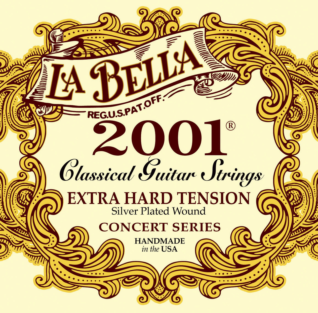 La Bella 2001 Classical Guitar Strings Extra Hard Tension - the f-hole
