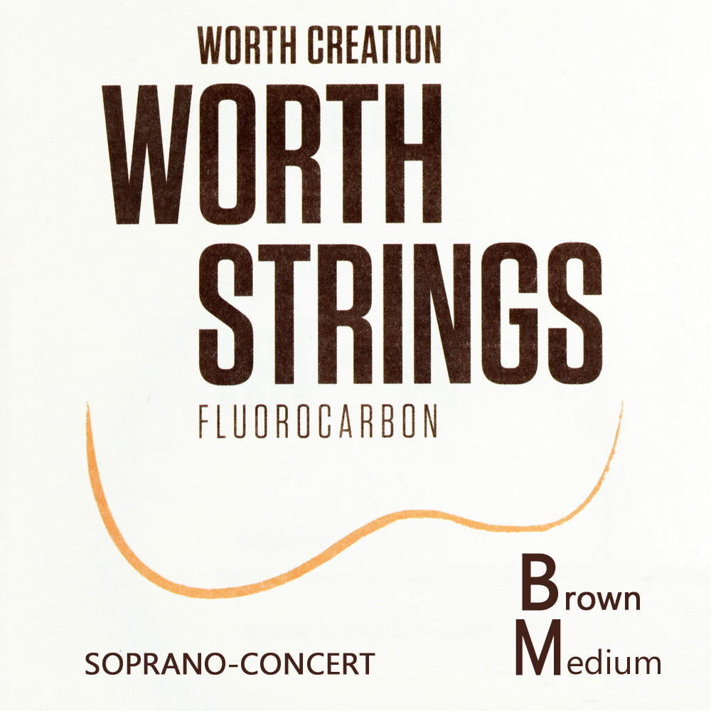 Worth Brown Soprano-Concert Medium High G Ukulele Strings - the f-hole