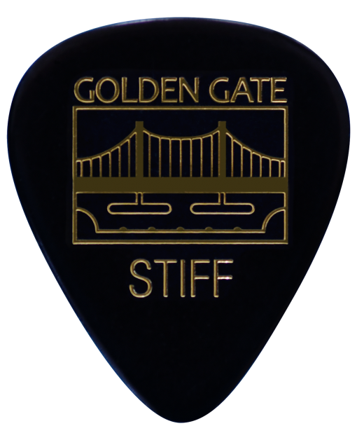 Golden Gate Black Narrow Triangle Stiff single pick - the f-hole