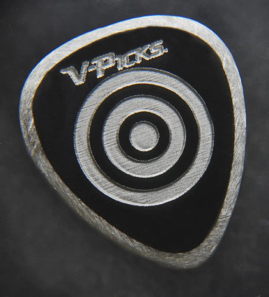 V-Picks Bullseye Ghost Rim single guitar pick 1.5 - the f-hole