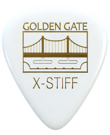 Golden Gate White Narrow Triangle X-Stiff single pick - the f-hole
