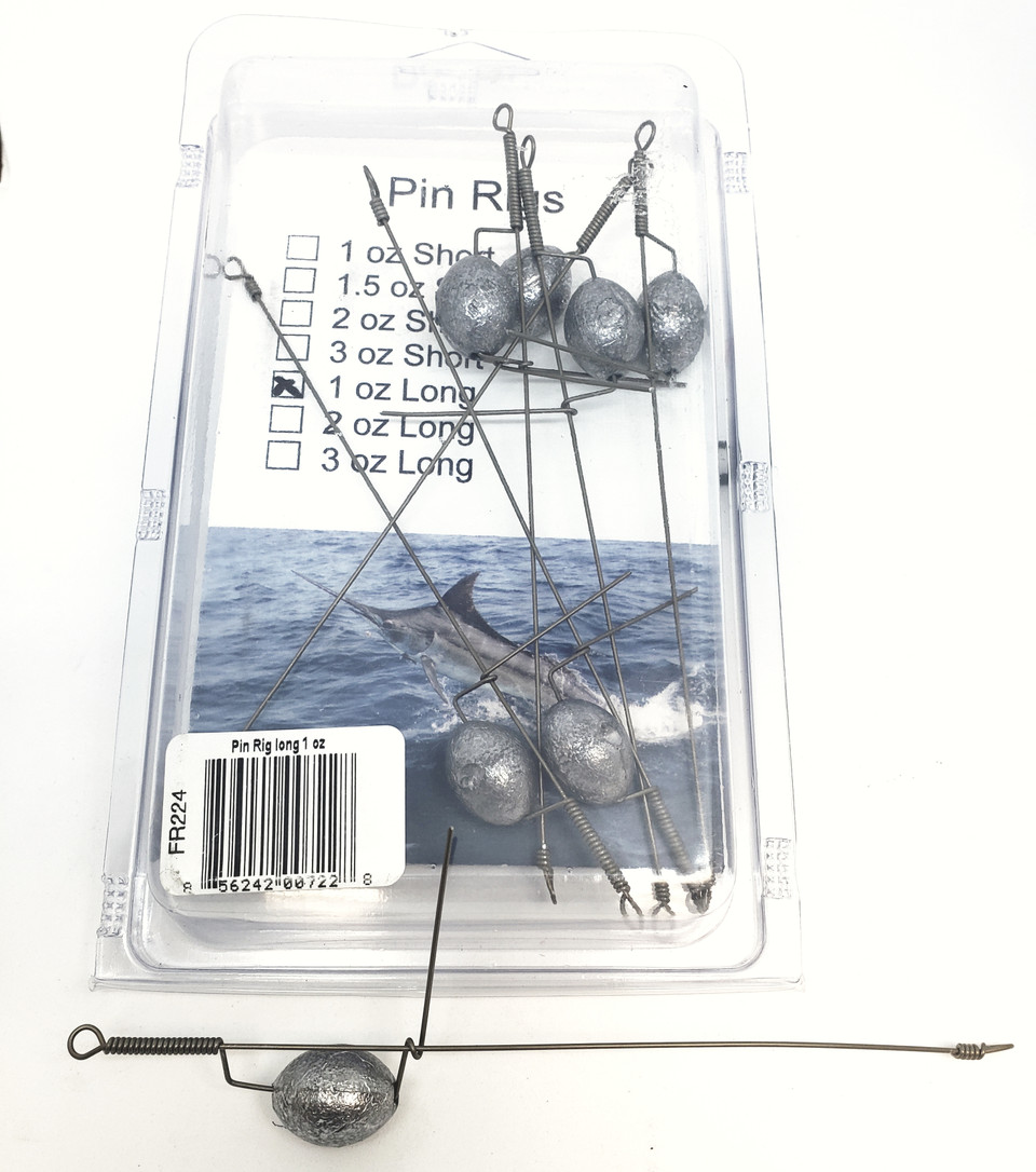 Pin Rigs Long for dredge lure heads over baits round weights