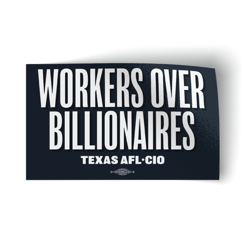 Workers Over Billionaires (5" x 3" Vinyl Sticker -- Pack of Two ...