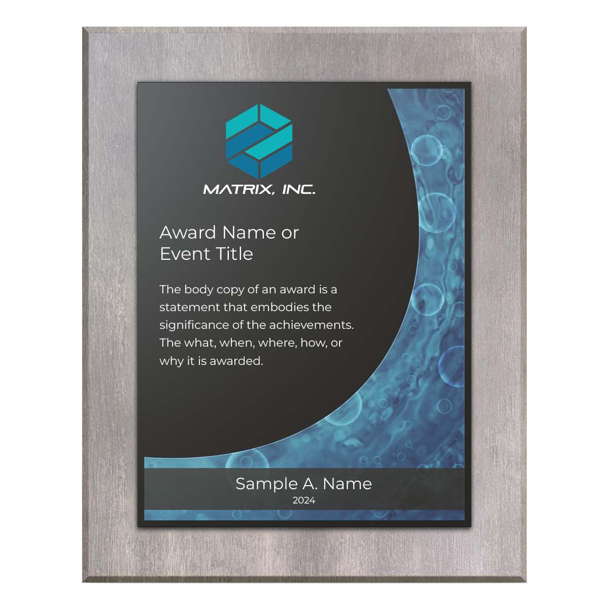 Premium Wave Plaque 8x10