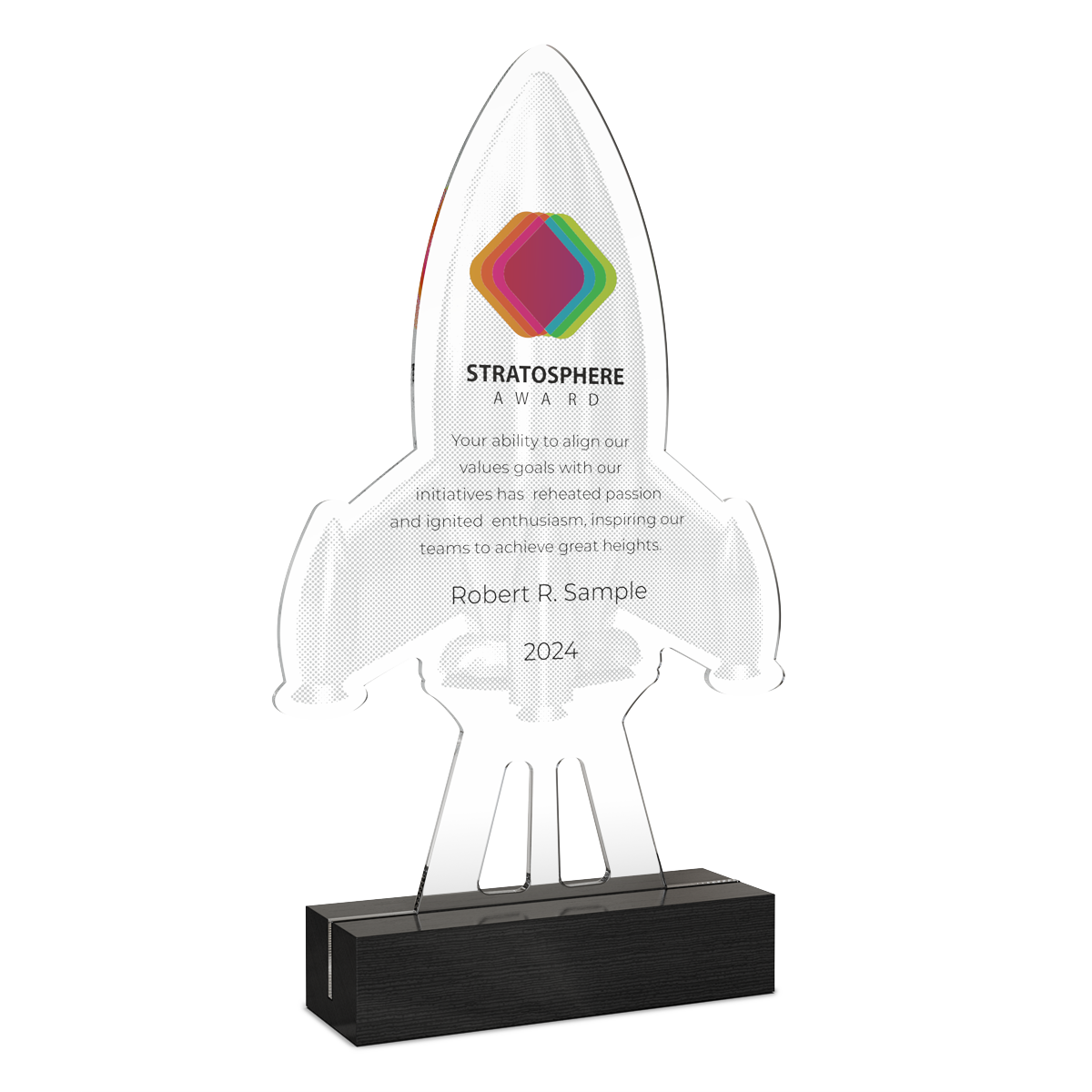 Acrylic Rocket Award