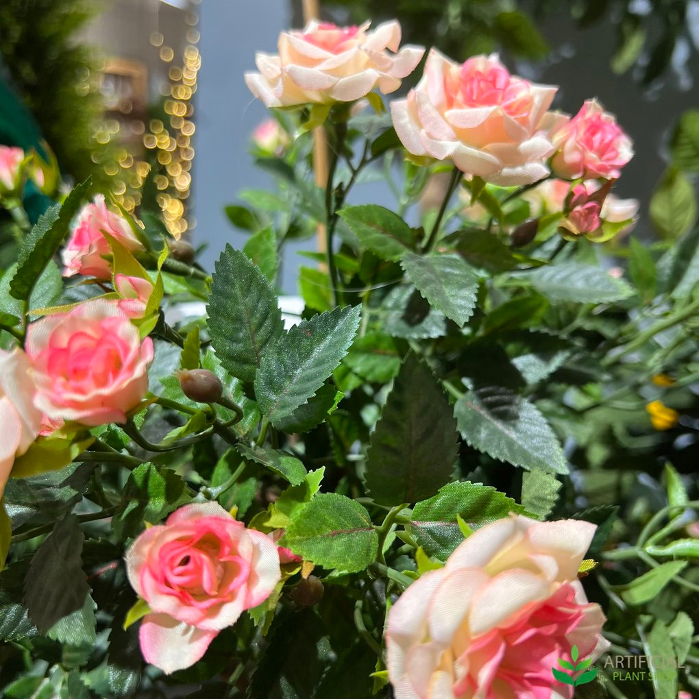 Pink rose ball tree 1.2m - Artificialplantshop.com.au