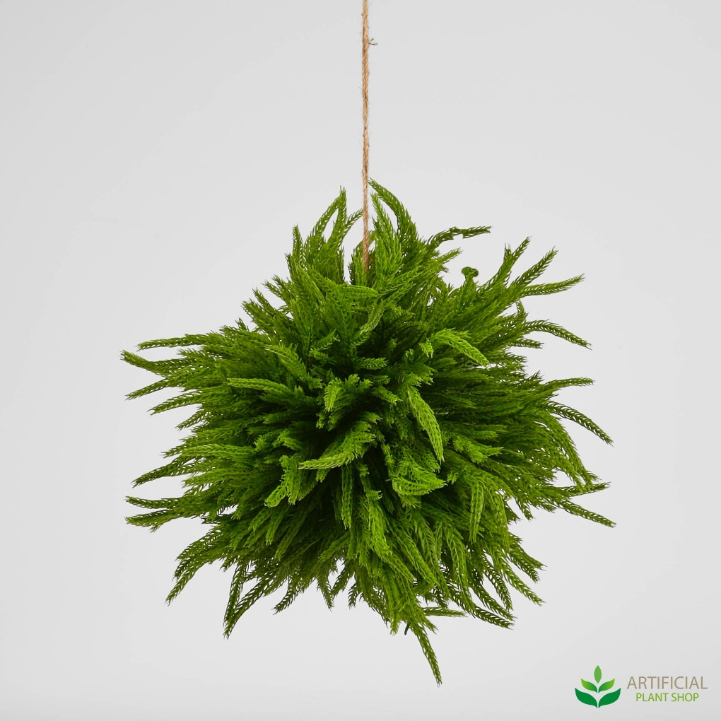 Norfolk pine ball 38cm (set of 2) - Artificialplantshop.com.au