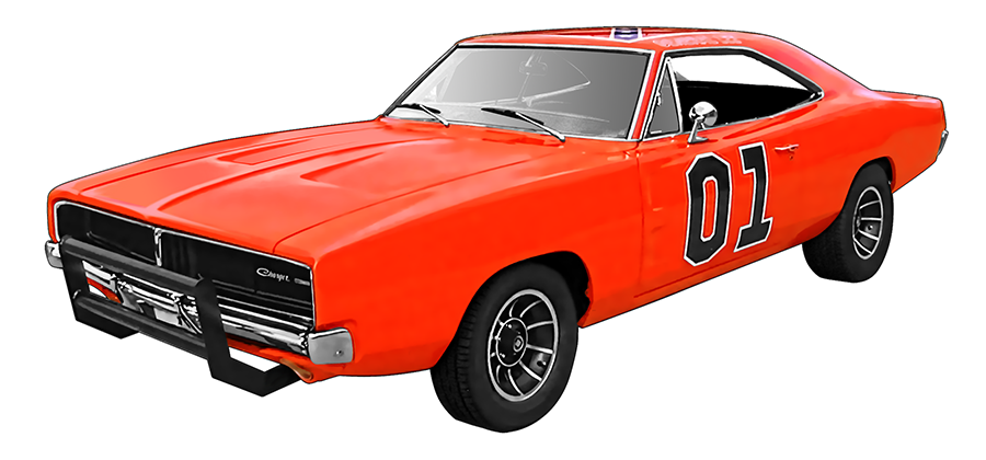 General Lee Driver Side Die Cut Magnet - Cooter's Place