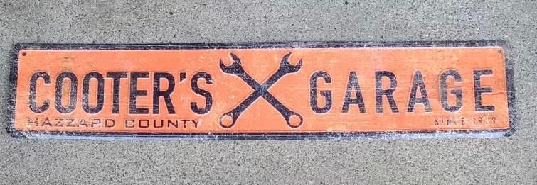 Long Wrench Street Sign - Cooter's Place