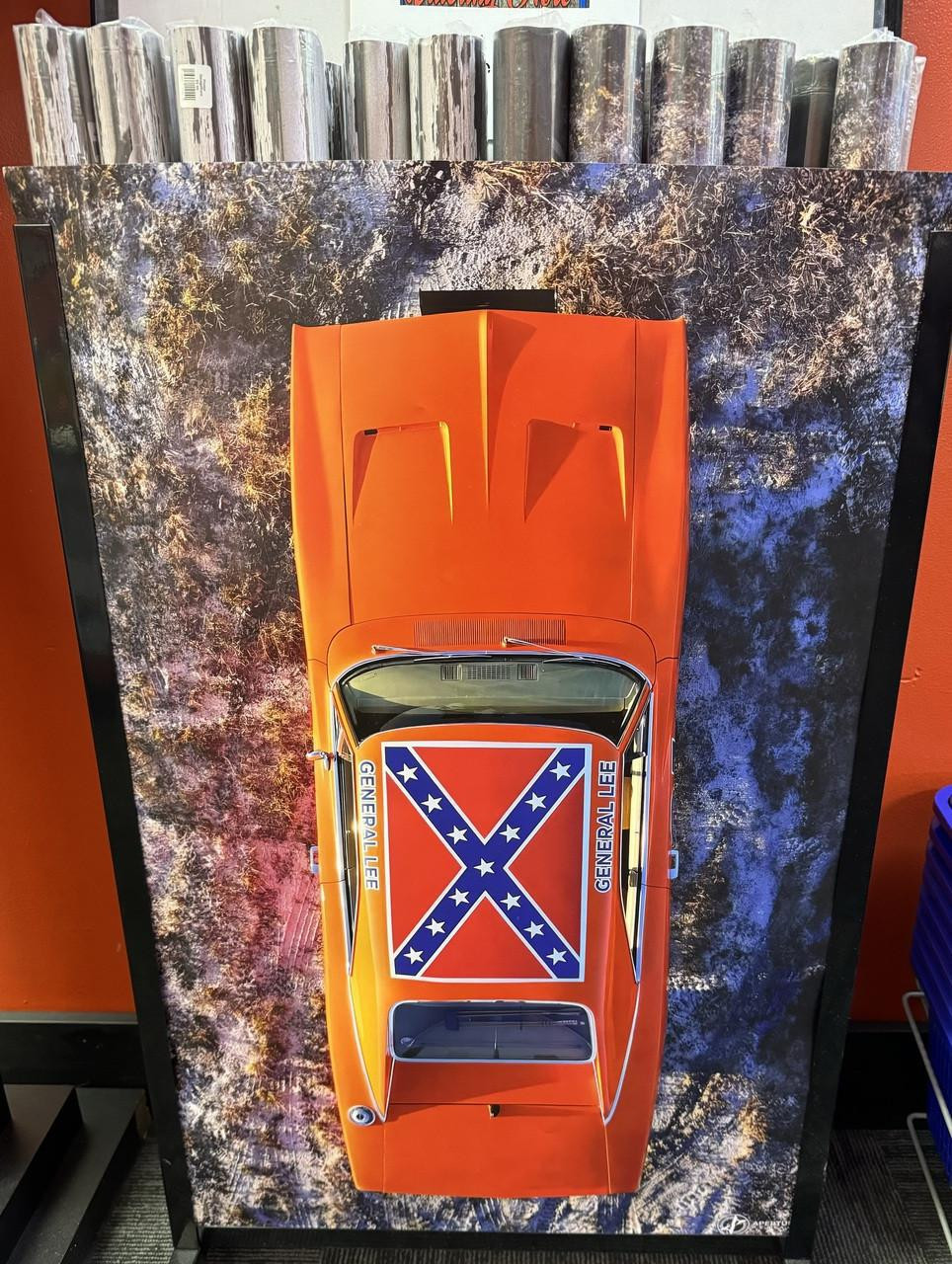 Signed by Tom Wopat General Lee Rooftop Poster - Cooter's Place