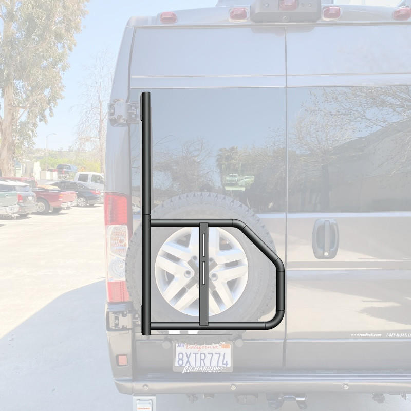 Dodge Promaster Rear Door Box/Tire Rack - Driver Side