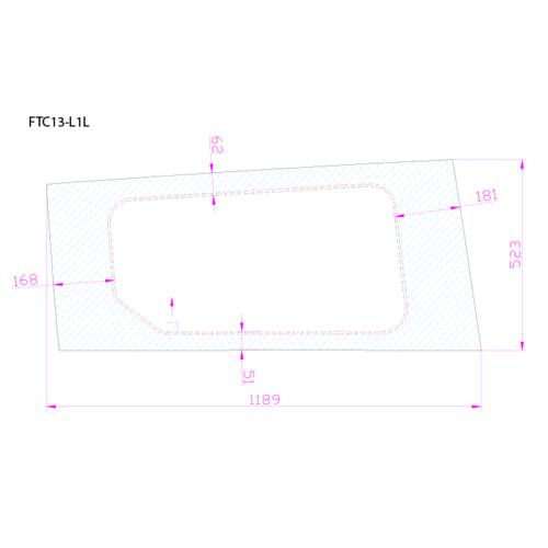 AM Auto Ford Transit Connect Driver Side Sliding Door Window