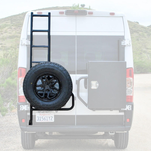 ProMaster Rear Door Ladder with Optional Tire/Box Rack Mount