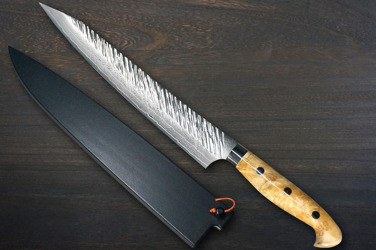 Yu Kurosaki R2(SG2) Damascus FUJIN Custom MPWC Japanese Chef's Slicer ...
