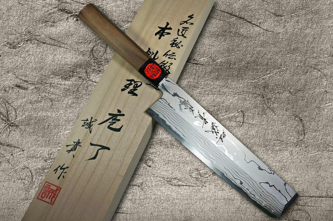 Brands - Shigeki Tanaka - Shigeki Tanaka Aogami No.2 Damascus Japanese ...