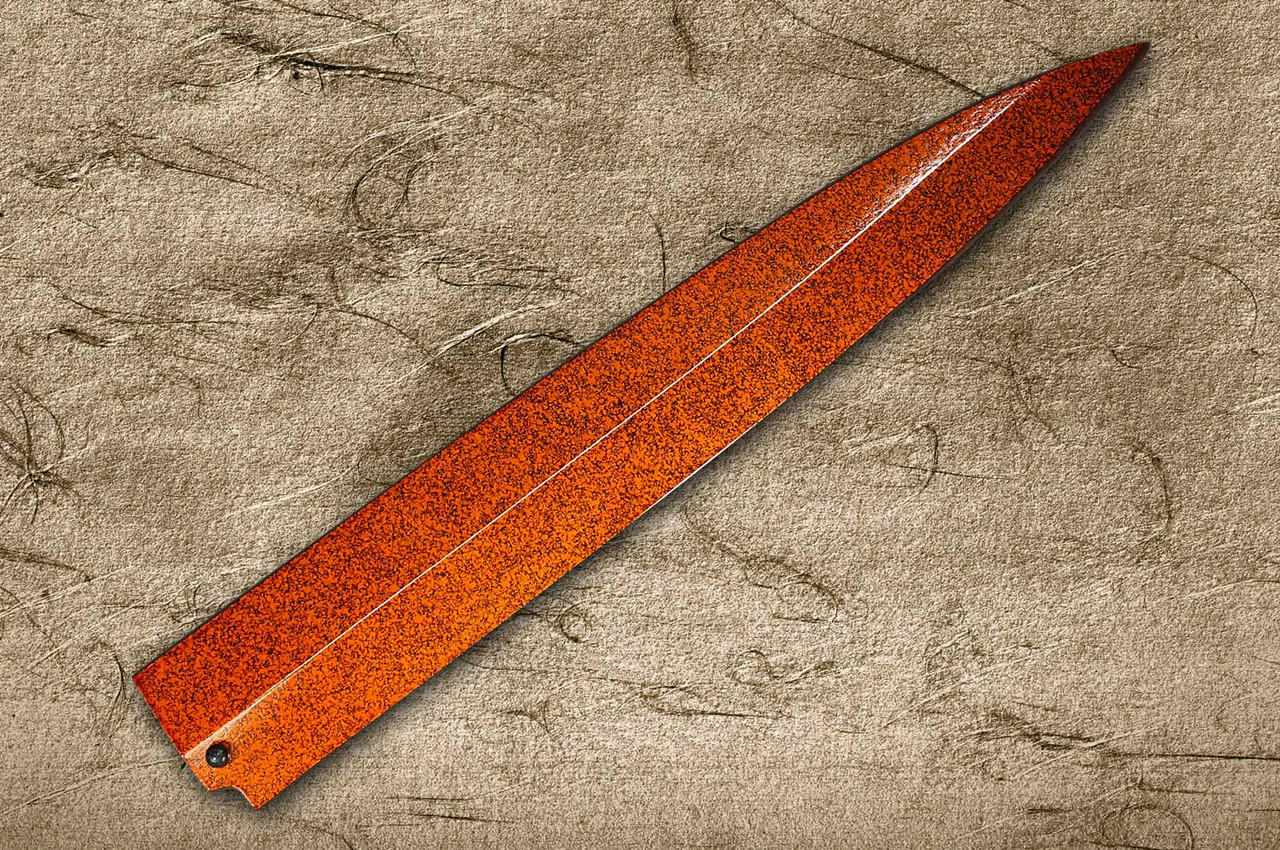 Shikisai Lacquered Saya Sheath With Ebony Pin Hikari For 300mm Yanagibasashimi Japanese