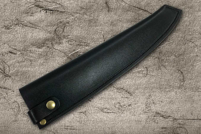 Natural Leather Knife Cover Saya Sheath Chef Knife(Gyuto) 270mm [Brass ...