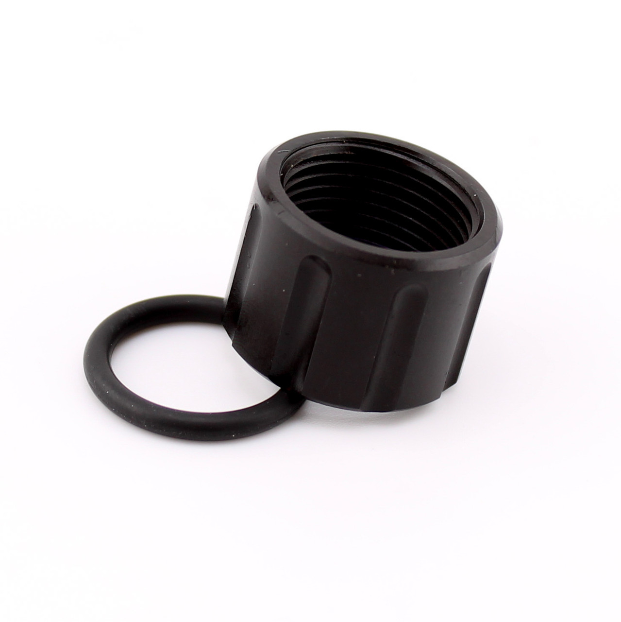 Lakeline LLC 1/2 x 28 Thread Protector, Fluted, Black Nitride Finish