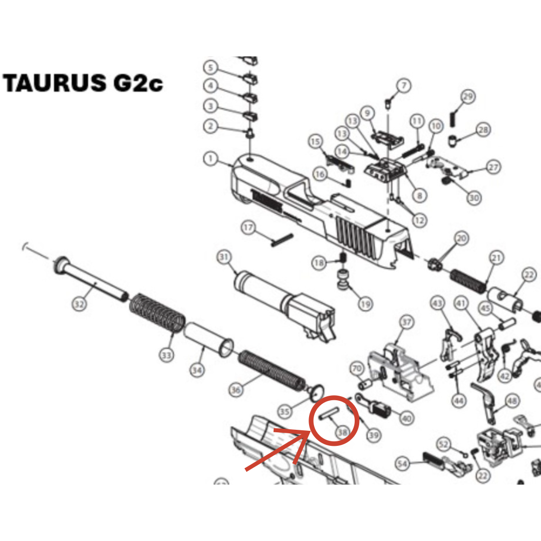 TX22 Trigger Assembly Pin, Stainless Steel