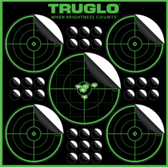 High-Visibility Reactive Splatter GREEN 5 Target Bullseye 12