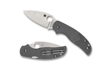 Spyderco Sage 5 Lightweight Maxamet Folding Knife – Gray, 3-inch Plain Edge