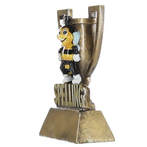 Spelling Bee Trophy | Free Custom Engraving – 6 Inch Tall