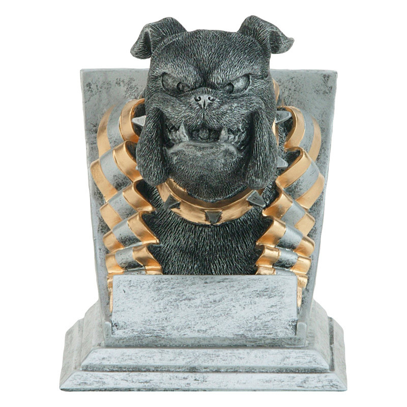 Bulldog Trophy, Spirit Mascot - 4 Inch Tall