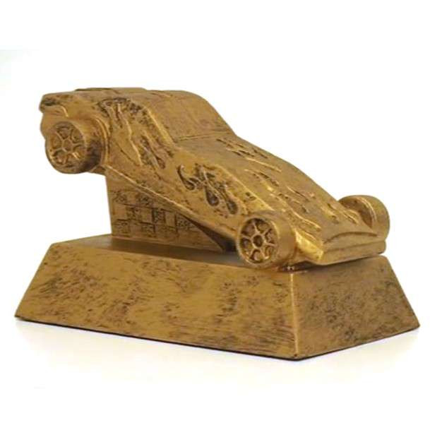 Pinewood Derby Resin Award / Engraved Car Racing Award - 6" Decade ...