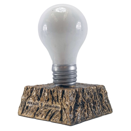 Light Bulb Trophy, White - 6 Inch Tall