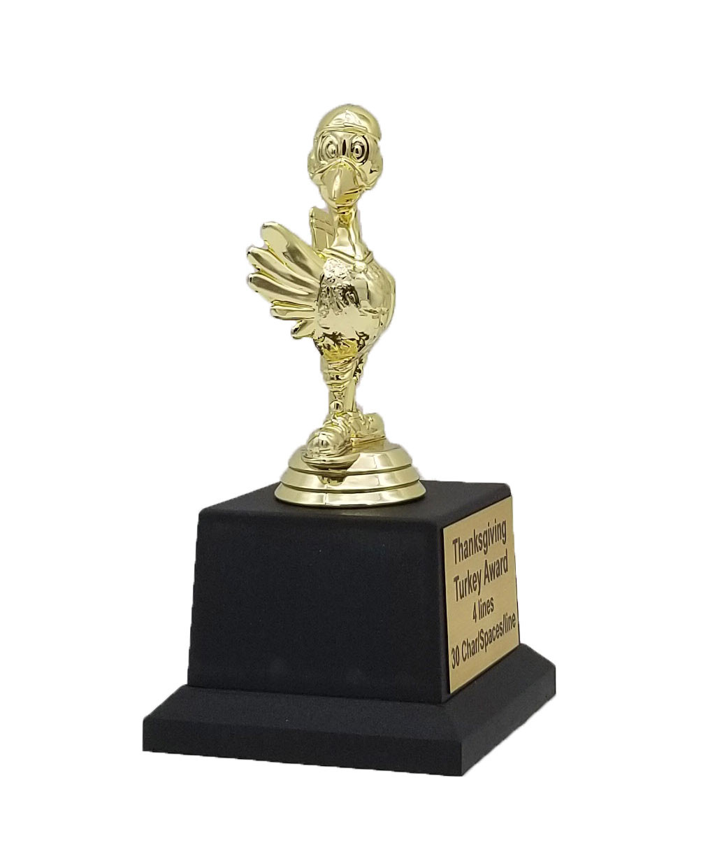 Bowling Comic Turkey Trophy | Engraved Thanksgiving Award