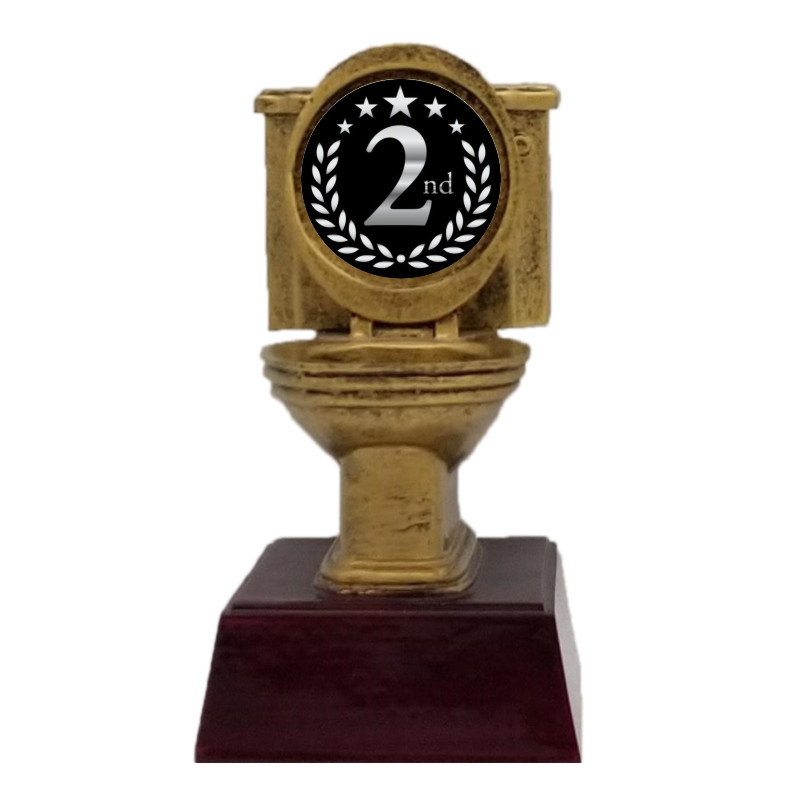 Gold Toilet Bowl Trophy - 6 Inch Tall