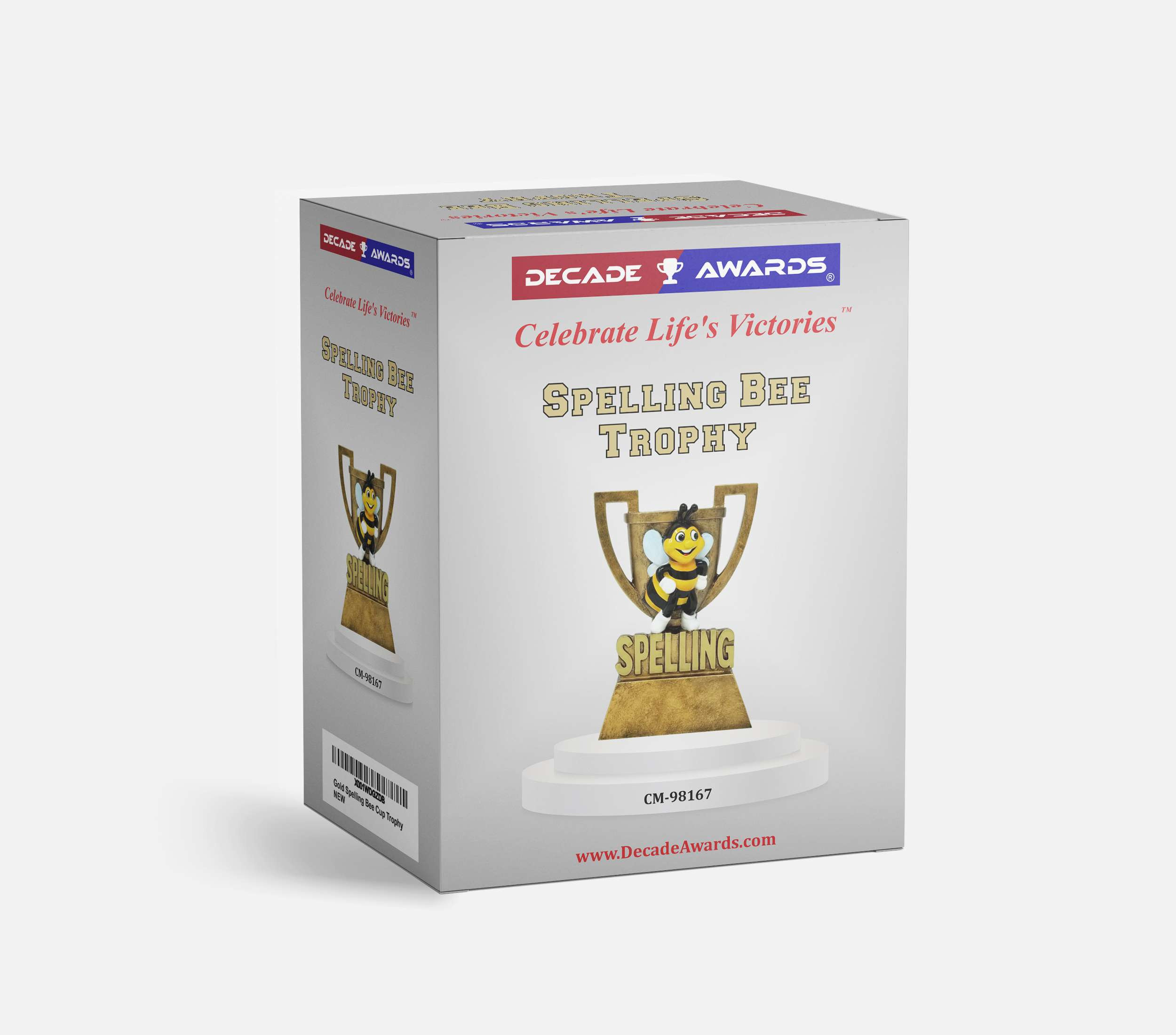 Spelling Bee Trophy | Engraved Gold Spelling B Cup Award | Academic ...