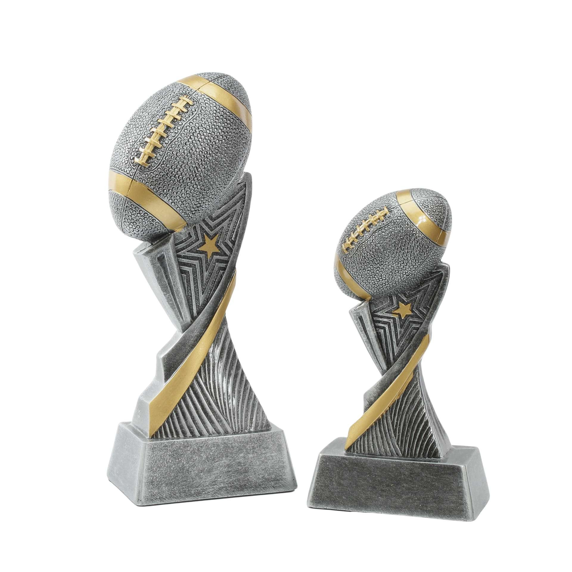 Personalized Football Trophy - Engraved Football Flame Cut Out Award ...