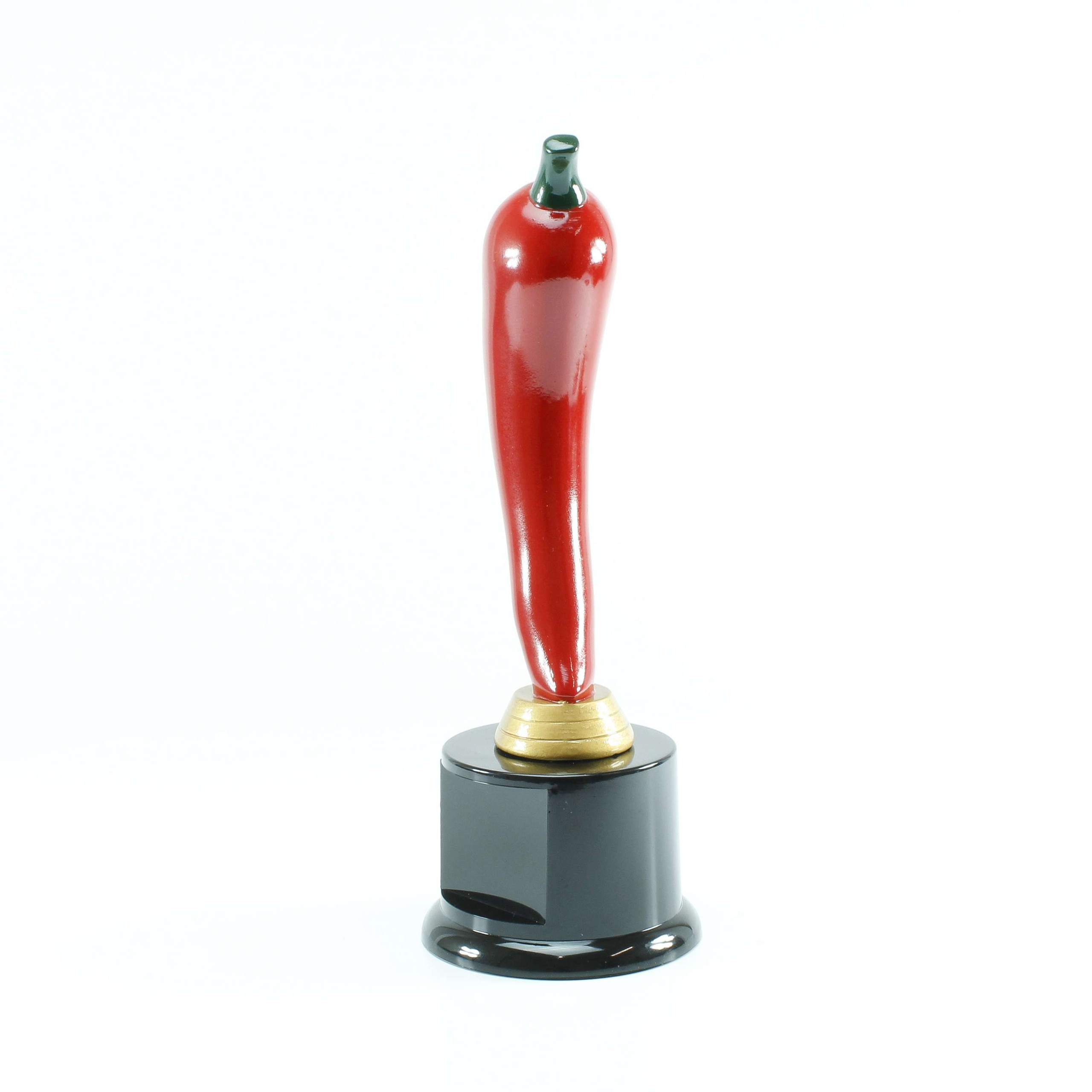 Red Chili Pepper Trophy on Round Base | Engraved Chili Pepper Award - 8 ...
